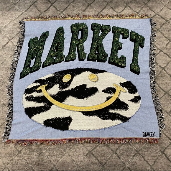 chinatown market | Bedding | Market X Smiley Jacquard Knit Smiley Face ...